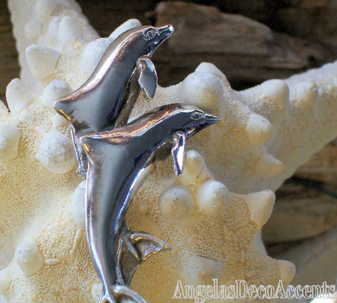 Vintage Taxco Dolphins Brooch, Hallmark 925 Sterling Silver, Mexican ...