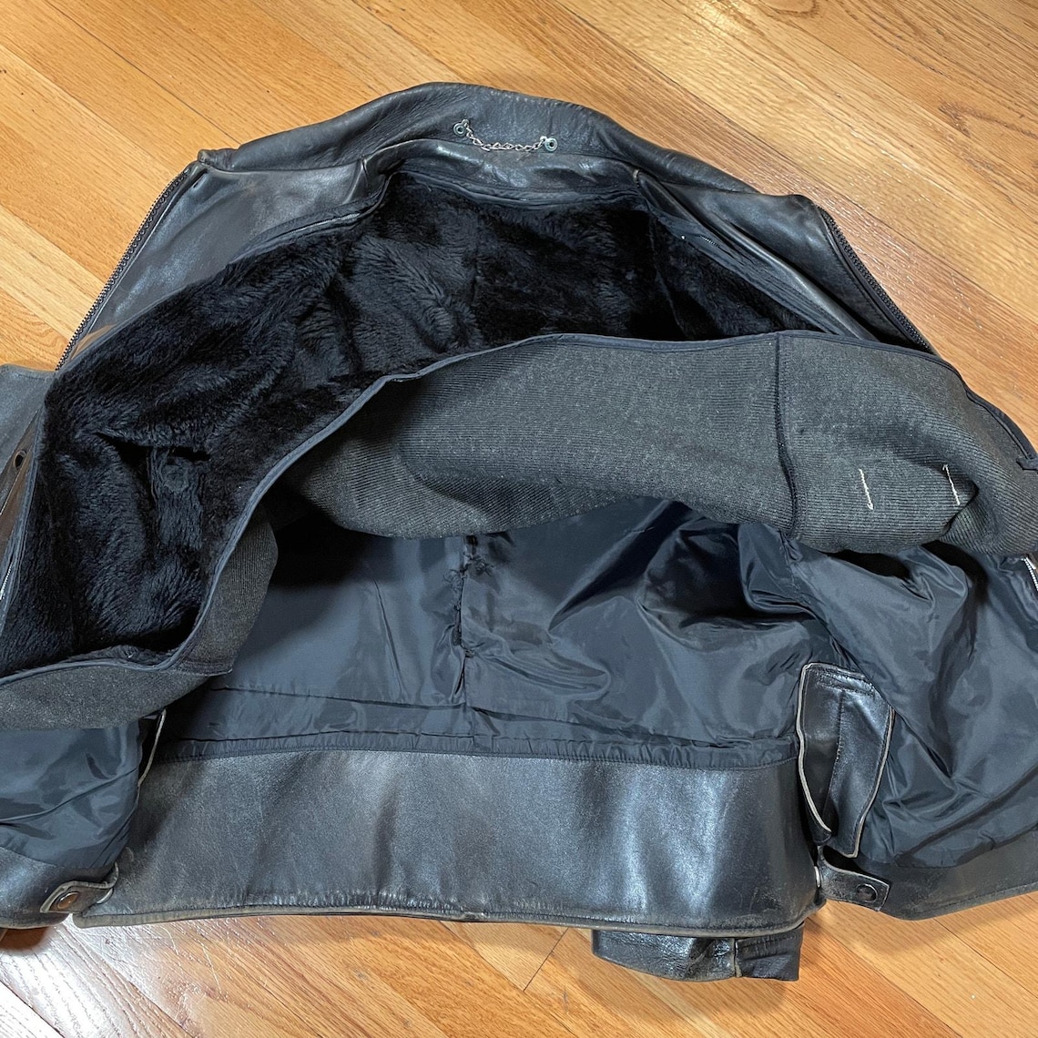 Vintage 70s Heavy Leather Police Motorcycle Jacket - Etsy