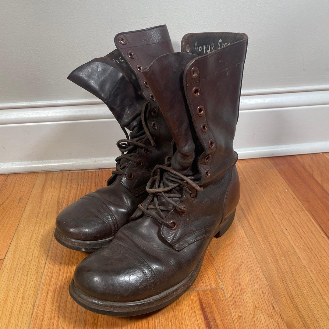 Vintage US Military Service Boots 8.5D - Etsy