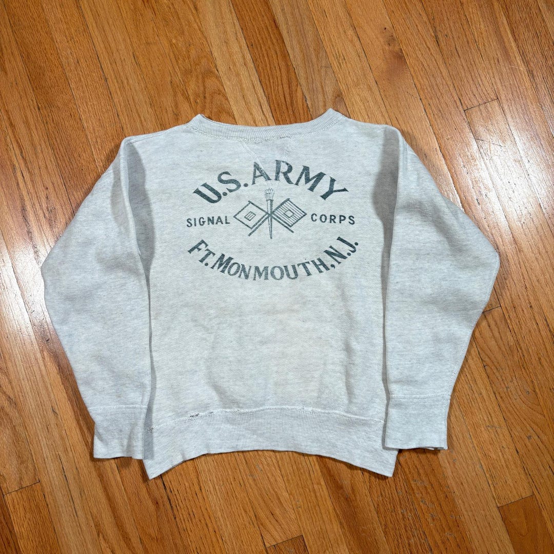 Vintage 50s Single V US Army Signal Corps Ft Monmouth NJ Sweatshirt - Etsy
