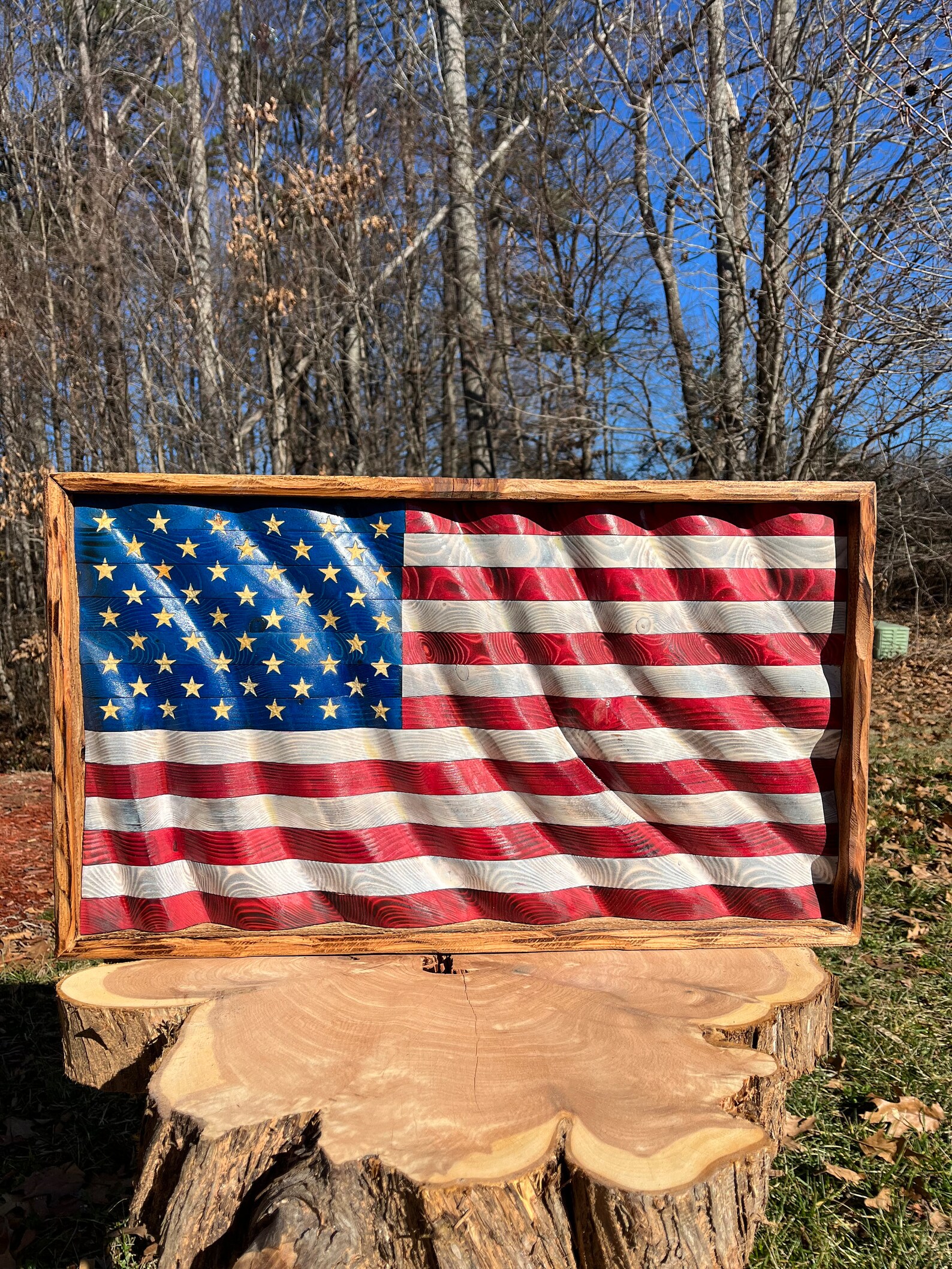 Wood Carved Flags - Etsy