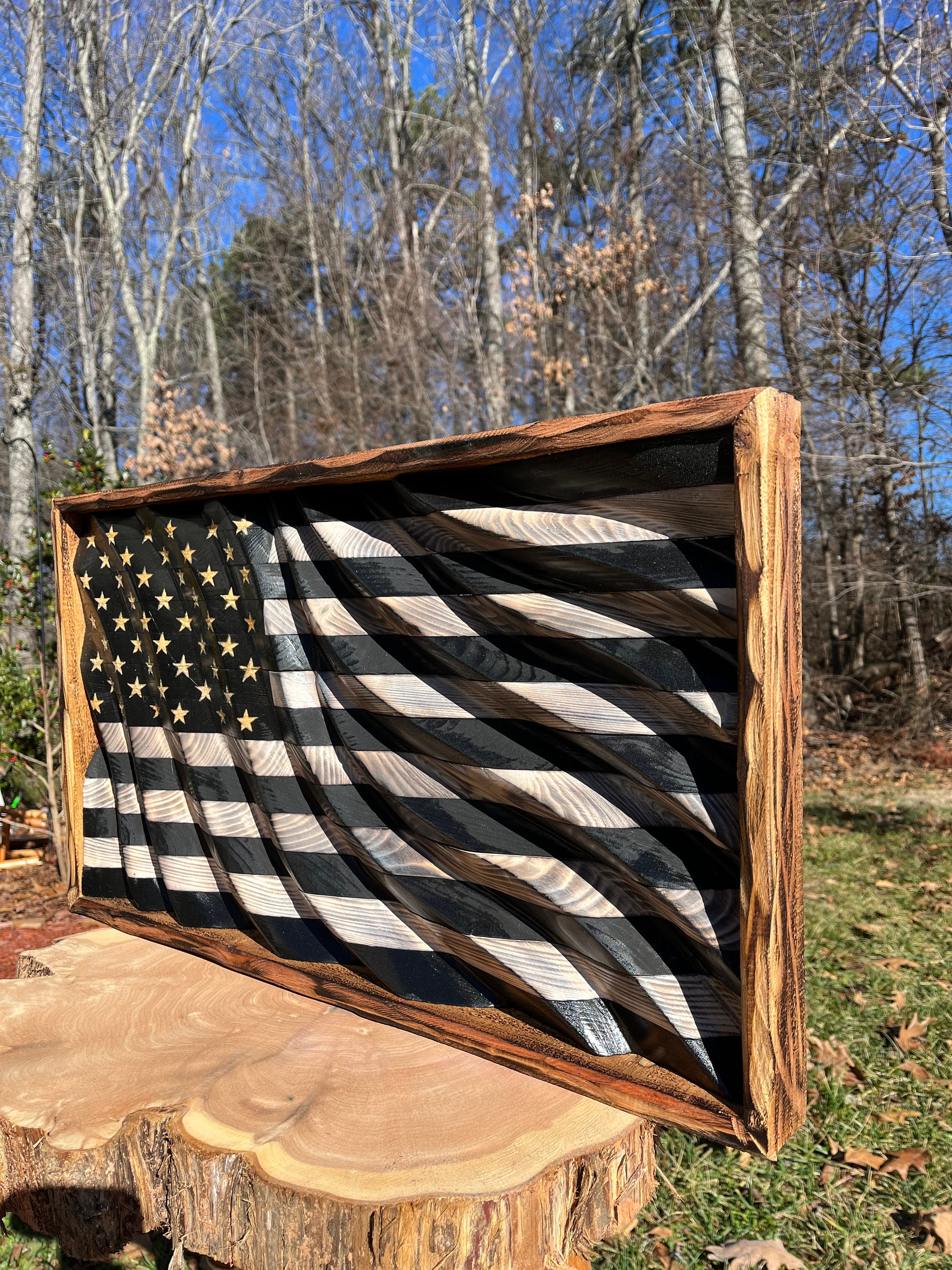 Wood Carved Flags - Etsy