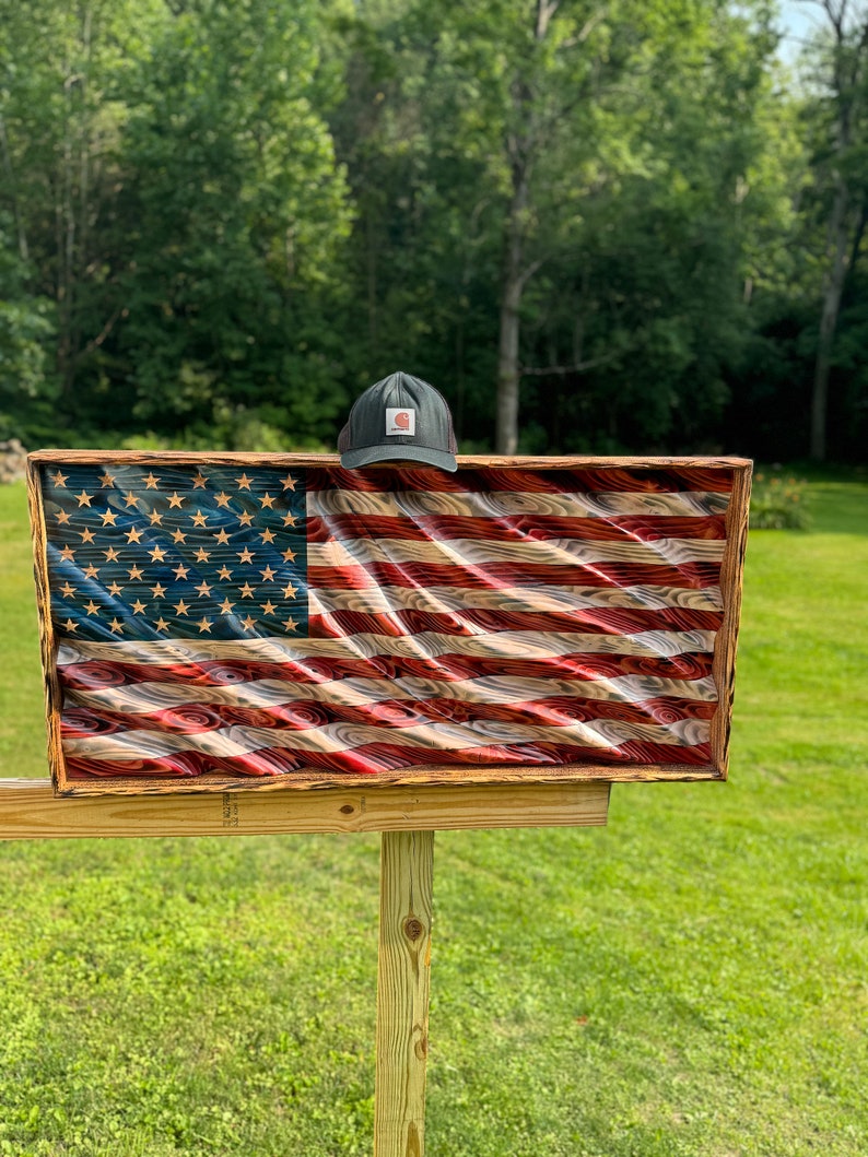 Wood Carved Flags - Etsy