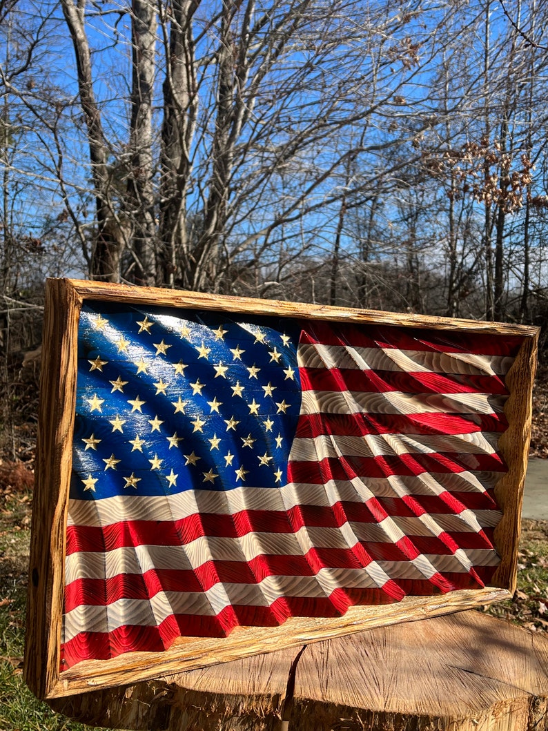 Wood Carved Flags - Etsy