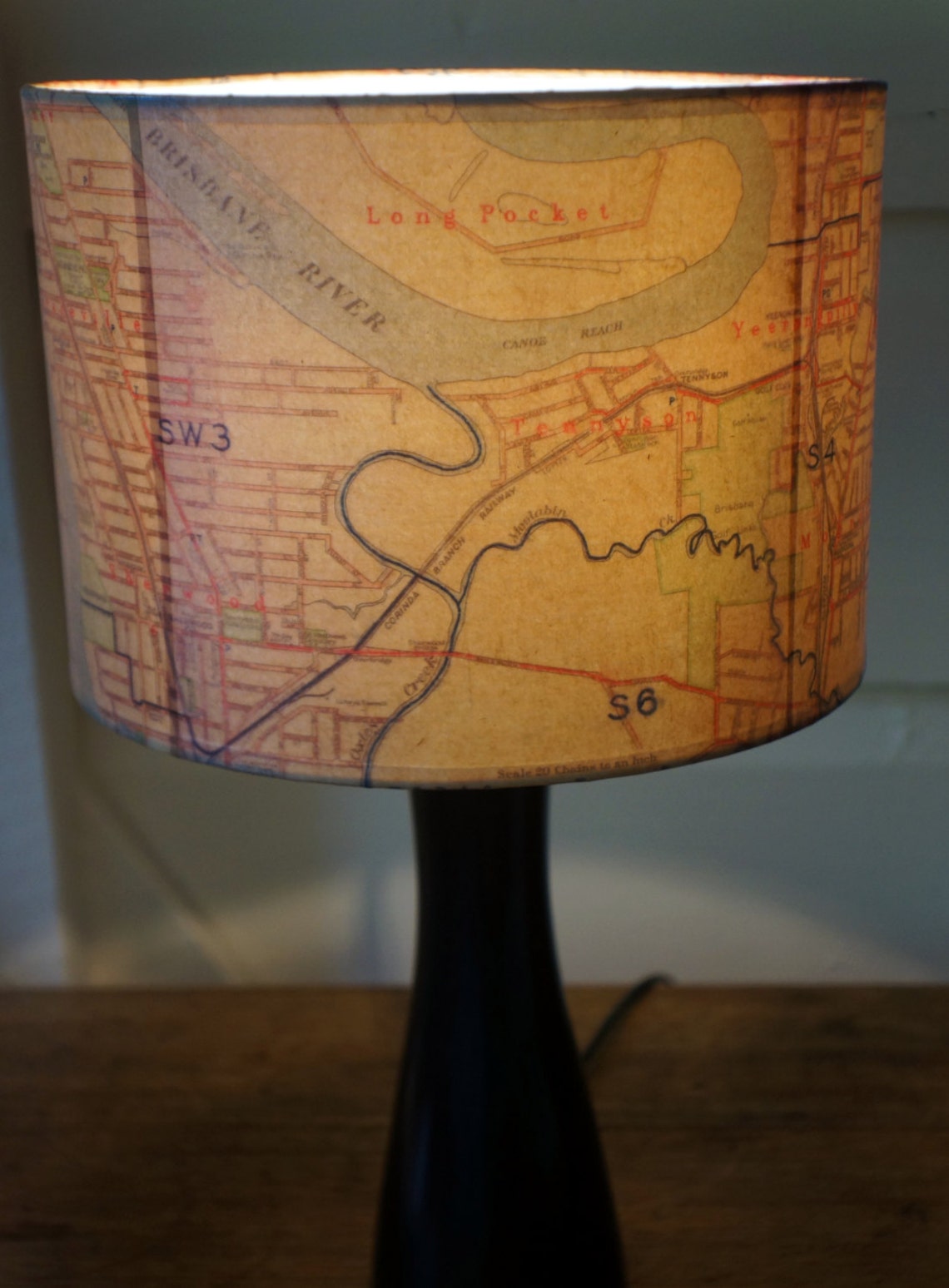Unique Lamp Shade Inspired by a Vintage 1943 Map of the | Etsy