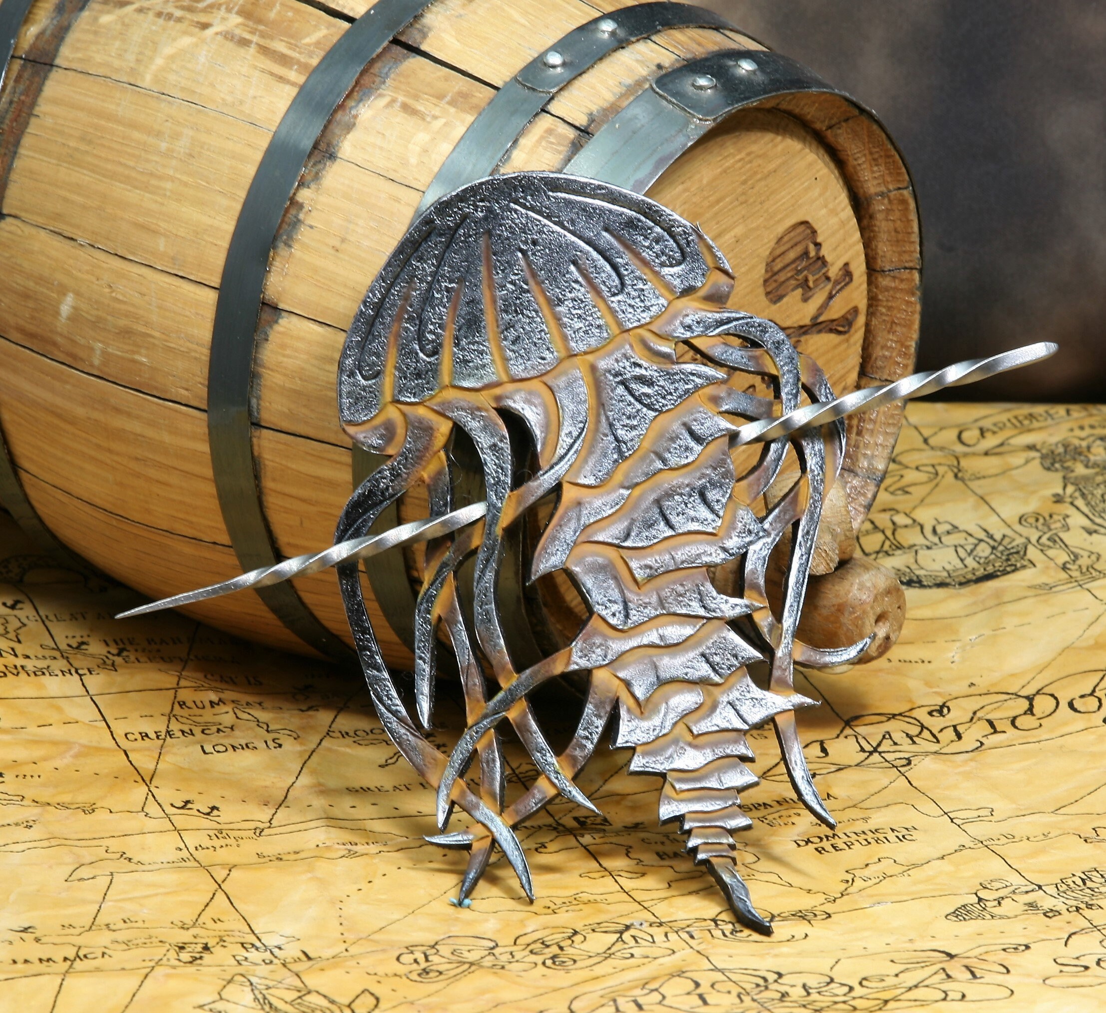 Twisted Steel Hair Pin Blunt Ended Hair Stick Forged Hair | Etsy