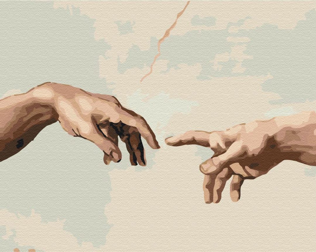 The Creation of Adam Paint by Number Kit DIY for Adults | Famous Art ...
