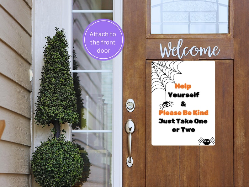 Trick or Treat Help Yourself Sign -- Halloween Printable - Etsy