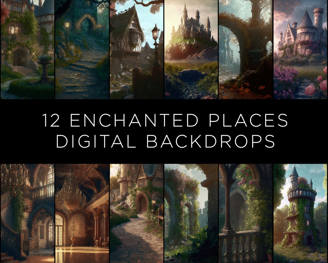 12 Fine Art Enchanted Digital Backdrops | Fantasy Overlays | Fairytale ...