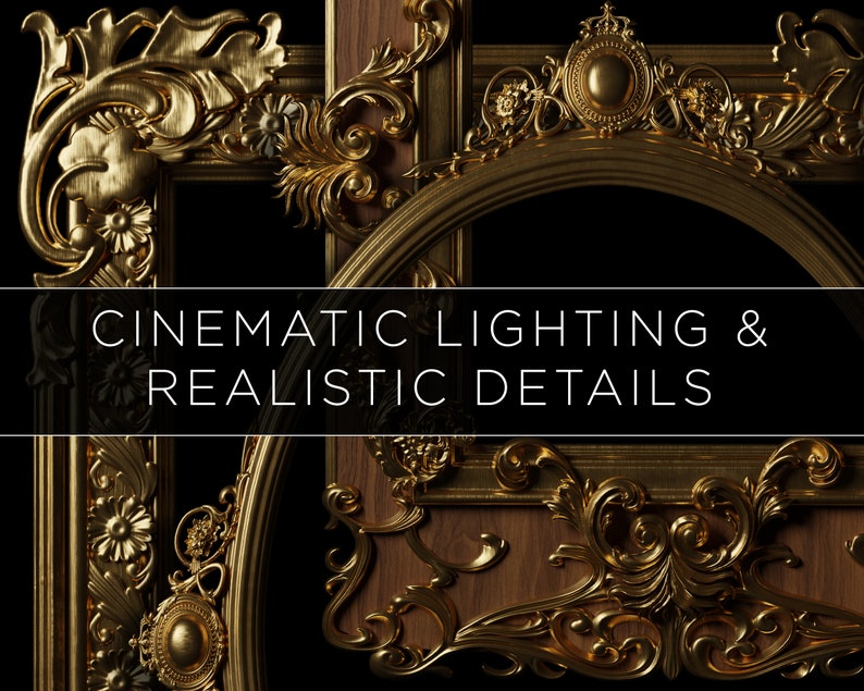 25 Baroque Frame Overlays | for Fine Art Portraits, Fairytale Digital ...