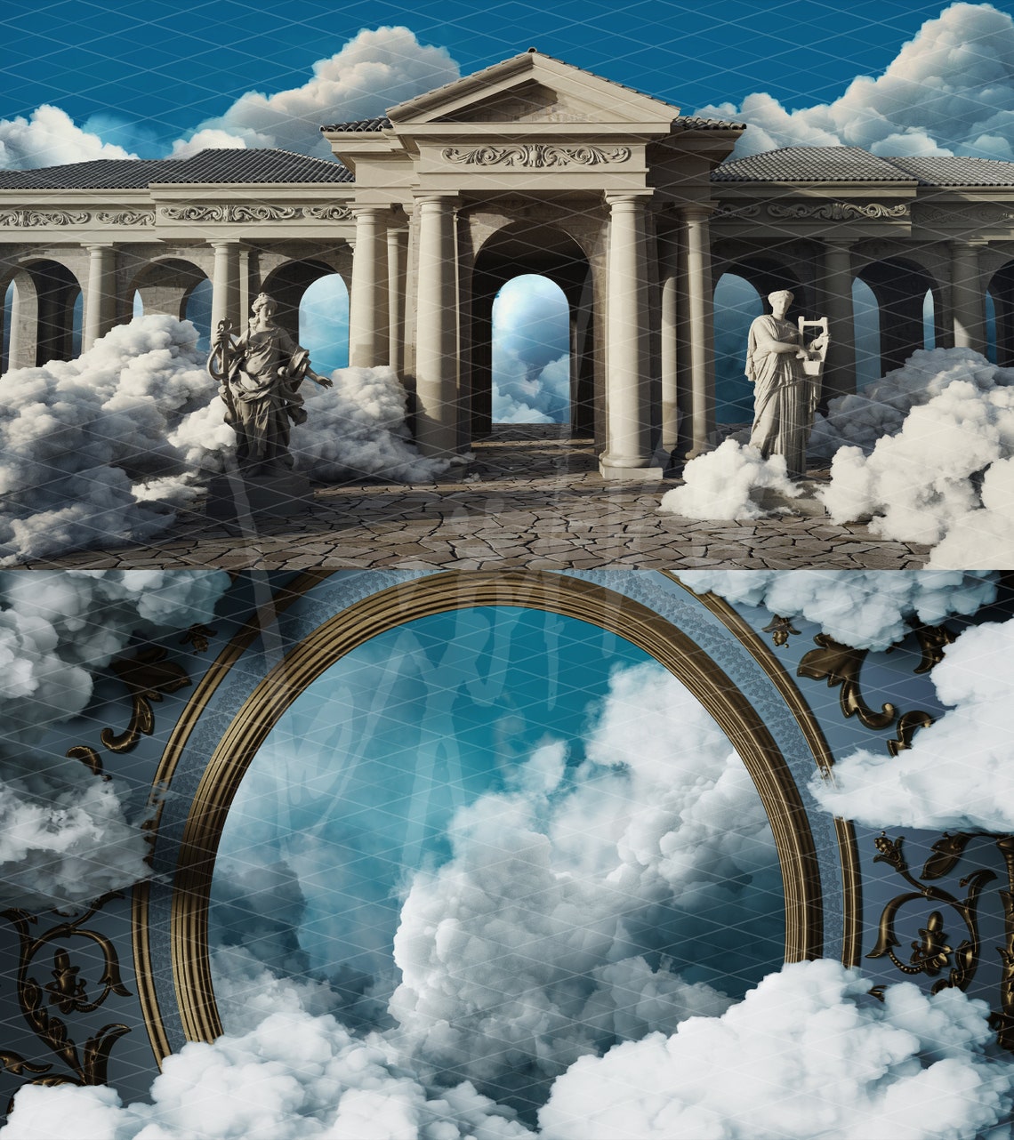 10 Neoclassical Renaissance Digital Backdrops & Overlays - Etsy