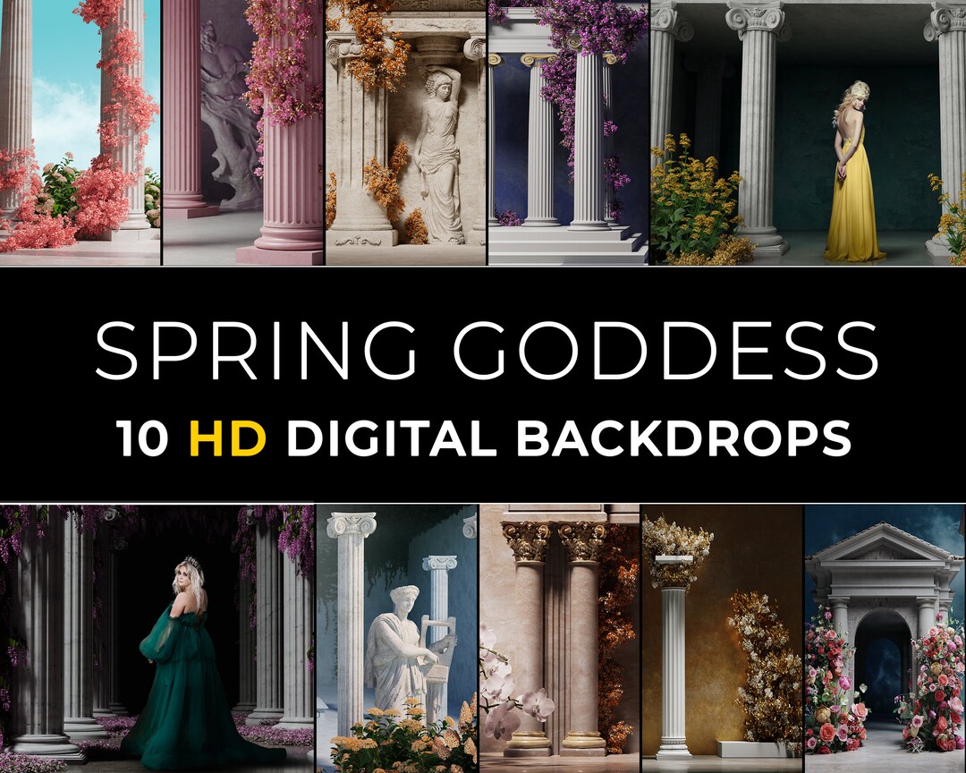 10 Fine Art Spring Goddess Digital Backdrop | Portrait Overlays ...