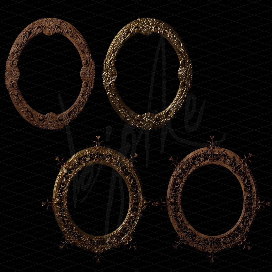 25 Baroque Frame Overlays | for Fine Art Portraits, Fairytale Digital ...