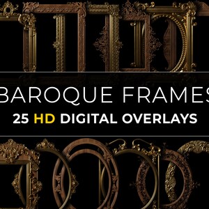 25 Baroque Frame Overlays | for Fine Art Portraits, Fairytale Digital ...