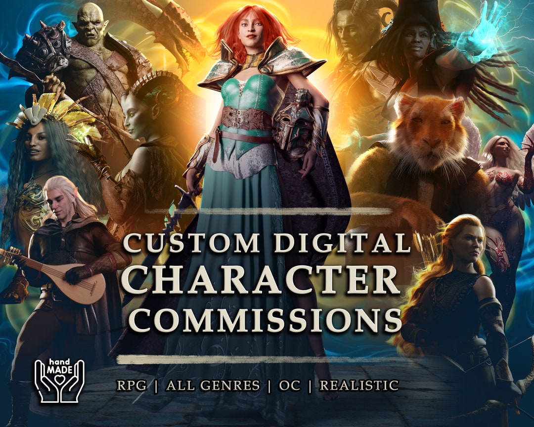 Custom Fantasy Character Art | Dnd Character Commission | Concept Art ...