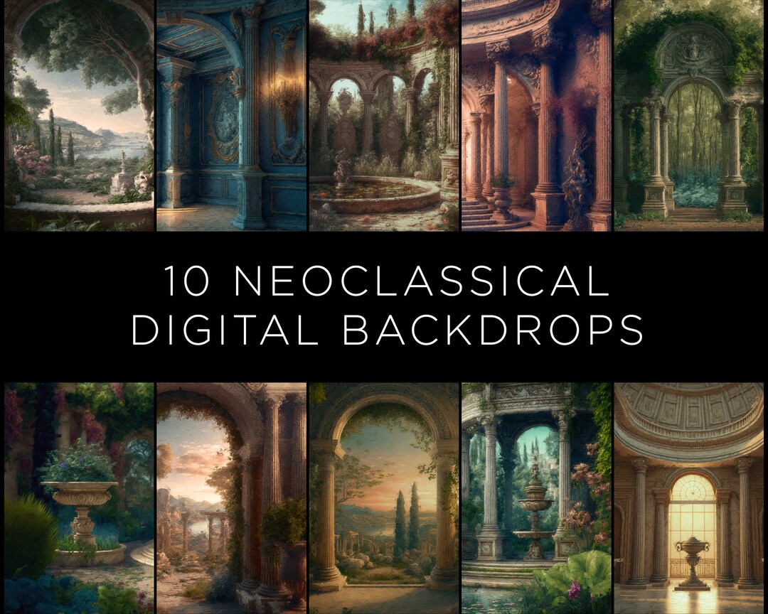 10 Fine Art Neoclassical Digital Backdrops | Portrait Overlays ...
