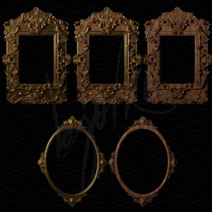 25 Baroque Frame Overlays | for Fine Art Portraits, Fairytale Digital ...