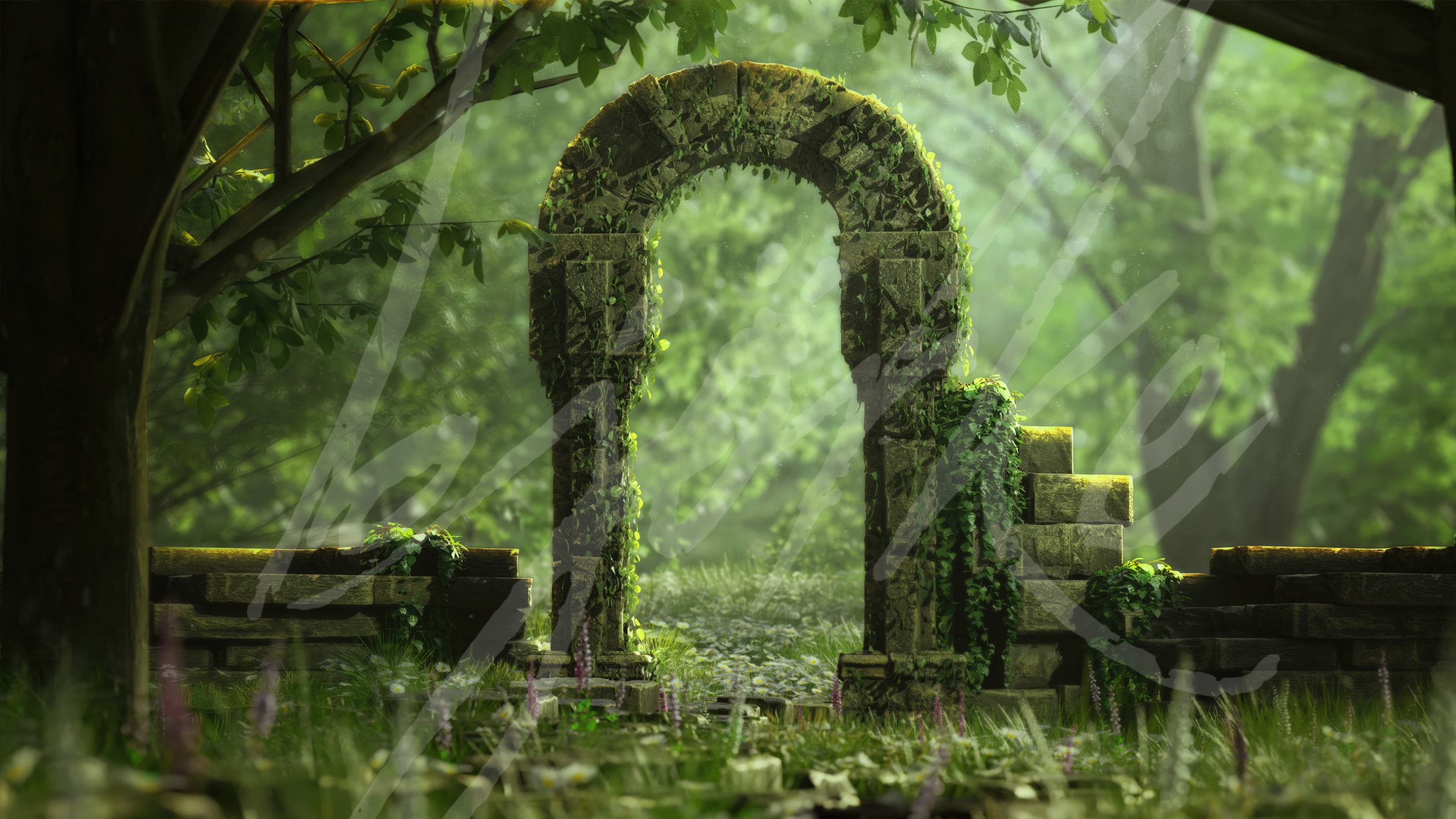 Fantasy Arch Digital Backdrop 1 for Magical Portraits, Fairytale ...