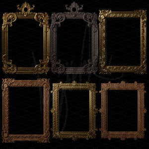 25 Baroque Frame Overlays | for Fine Art Portraits, Fairytale Digital ...