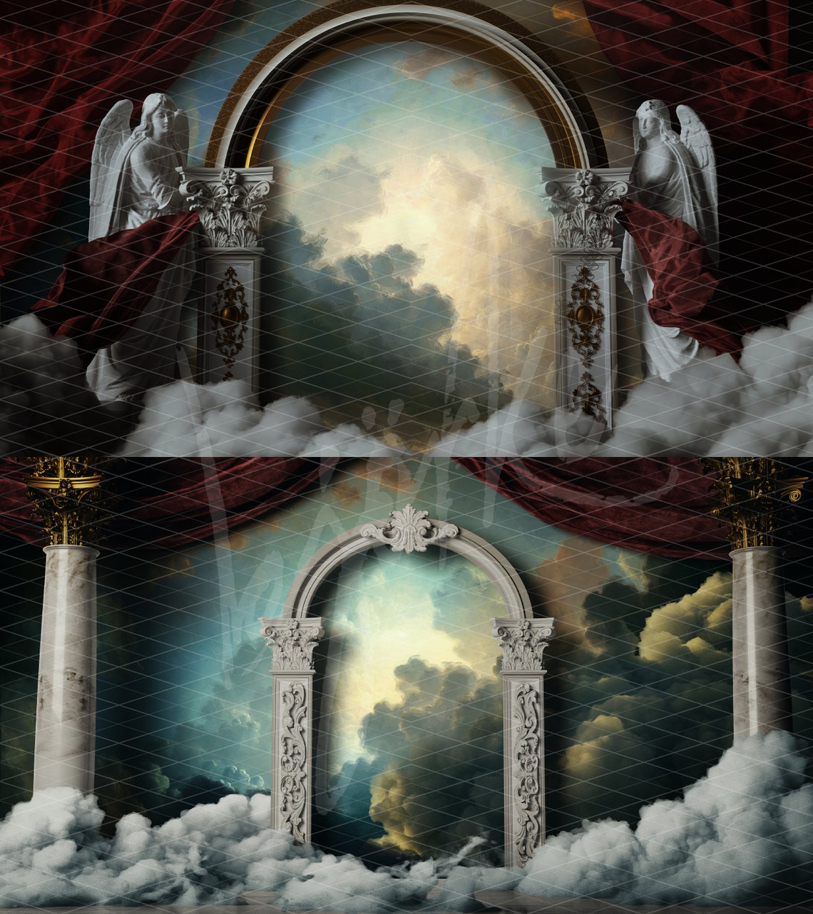 10 Neoclassical Renaissance Digital Backdrops & Overlays - Etsy
