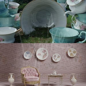 10 Tea Party Digital Backdrops | Portrait Overlays | Fairytale Digital ...