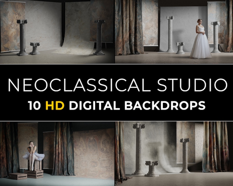 10 Neoclassical Portrait Studio Digital Backdrops | Fantasy Fine Art ...