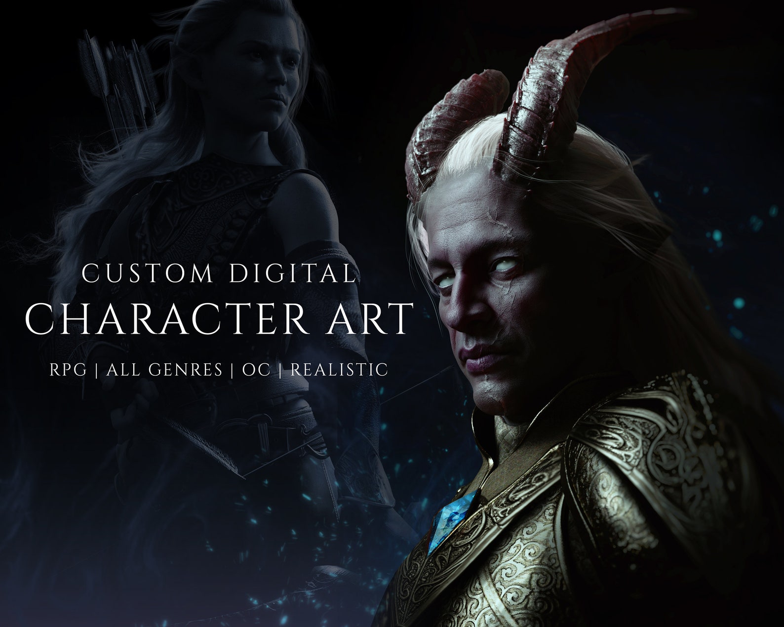 Custom Fantasy Character Art Dnd Character Commission - Etsy