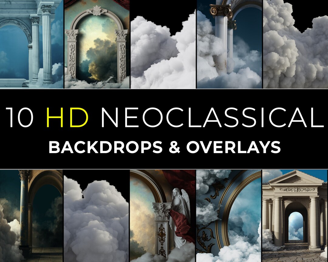 10 Neoclassical Renaissance Digital Backdrops & Overlays | Fantasy Fine ...