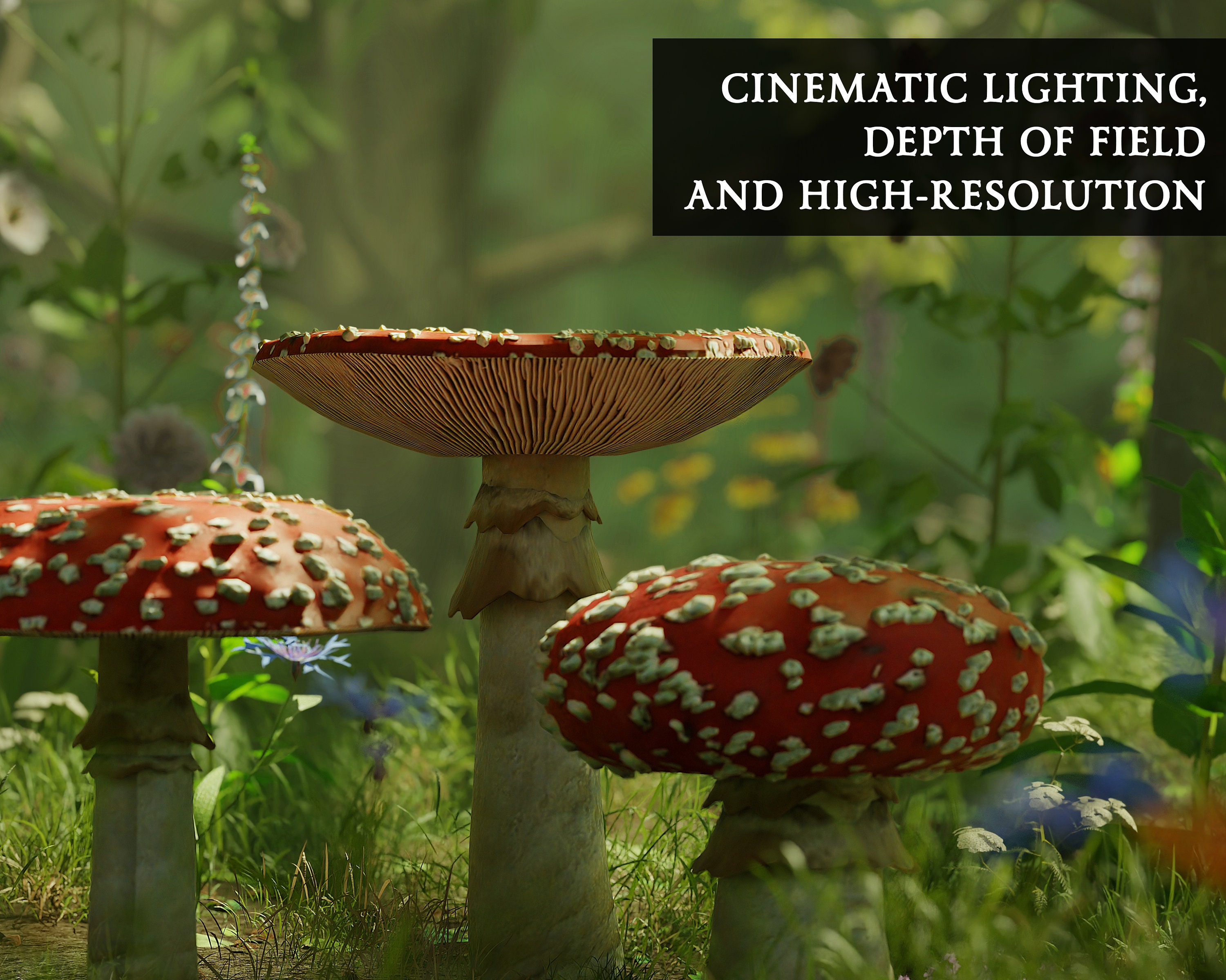 Fairy Toadstool Digital Backdrop 1 for Magical Portraits, Fairytale ...