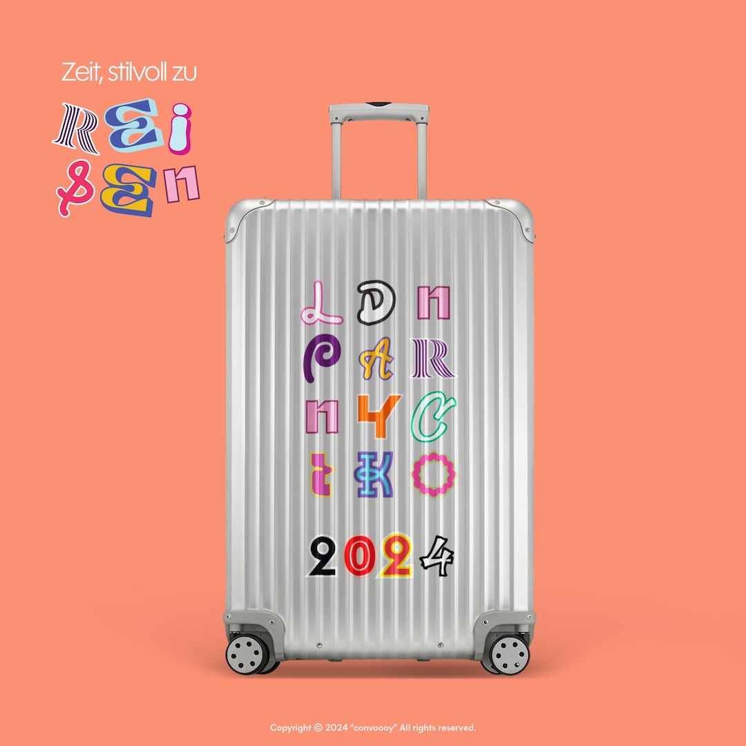 Alphabet Letter Stickers Set, Luggage and Laptop Decals, Letters for ...