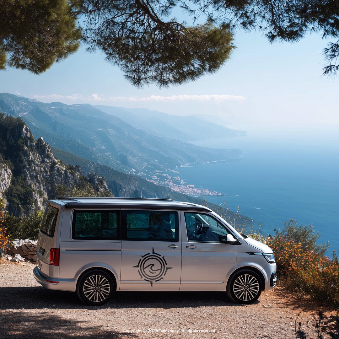 Wave Compass Car Decal | Adventure Sticker for VW Camper Van ...