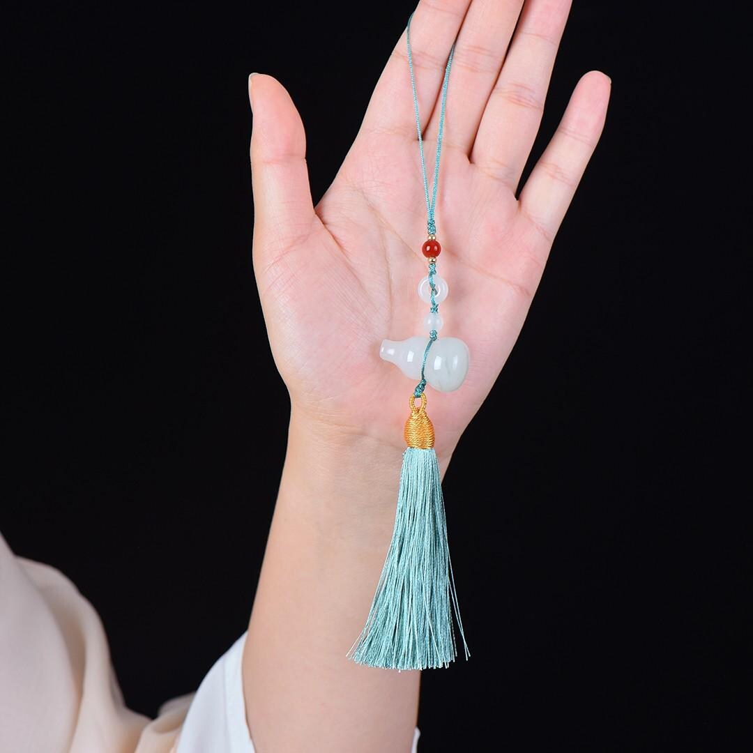 Beautiful Jade Gourd Vehicle Pendant - Etsy
