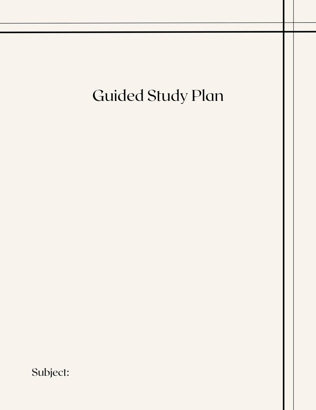 Guided Study Planner - Study Anything and Succeed! - Etsy