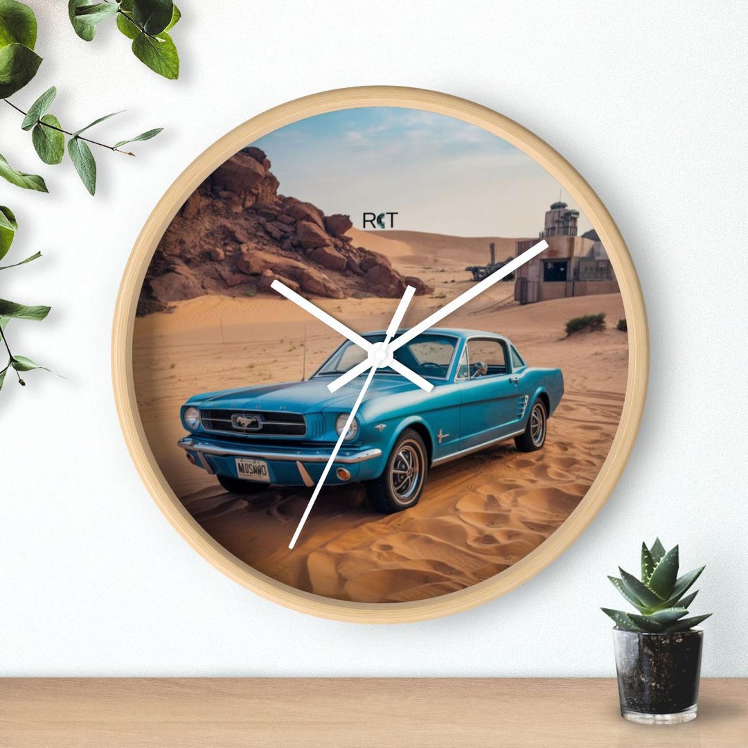 Vintage Ford Mustang 1964 Wall Clock Star Wars Art for Auto Enthusiasts ...