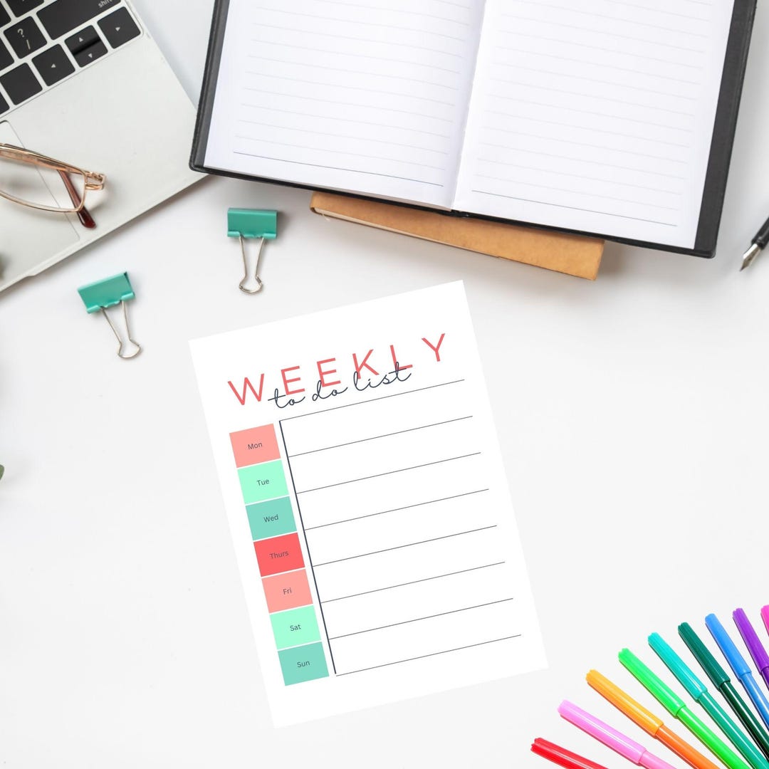 Weekly to Do List, Printable Pages, Editable Weekly Plan, Weekly ...