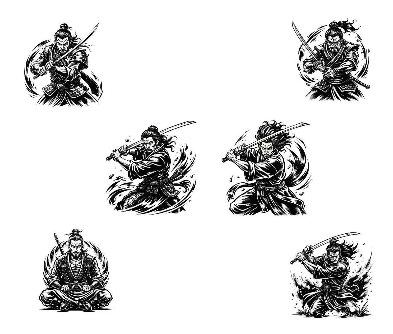 245procreate Samurai Stamp Set | Tattoo Stencil Brushes for iPad ...