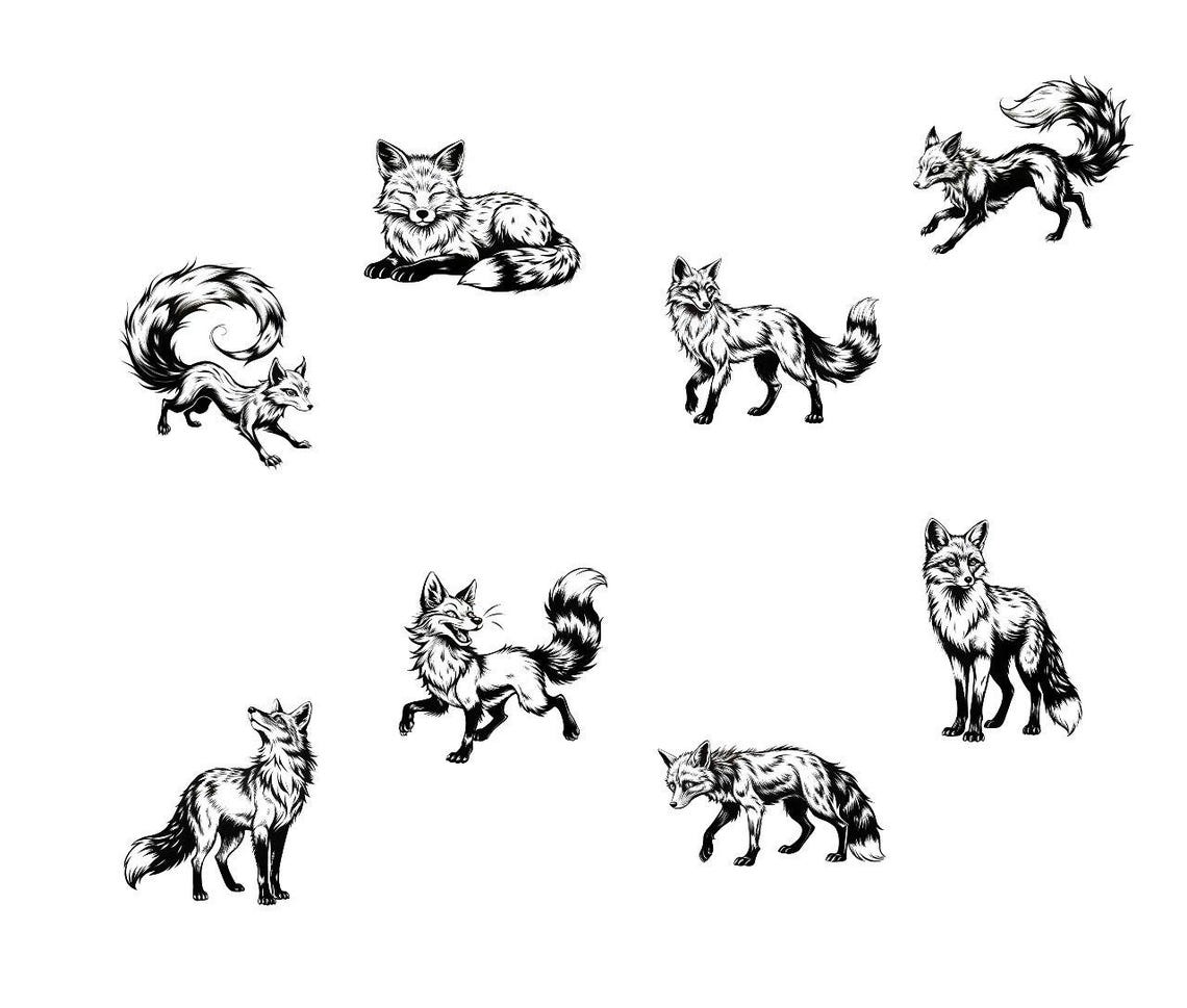 200 Fox Designs Bundle - JPG Digital Files for Laser Engraving ...