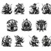 245procreate Samurai Stamp Set | Tattoo Stencil Brushes for iPad ...