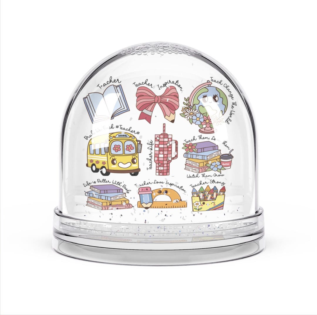 Teacher , Snow Globe, Teacher Gift, Desk Accessories, Back to School - Etsy