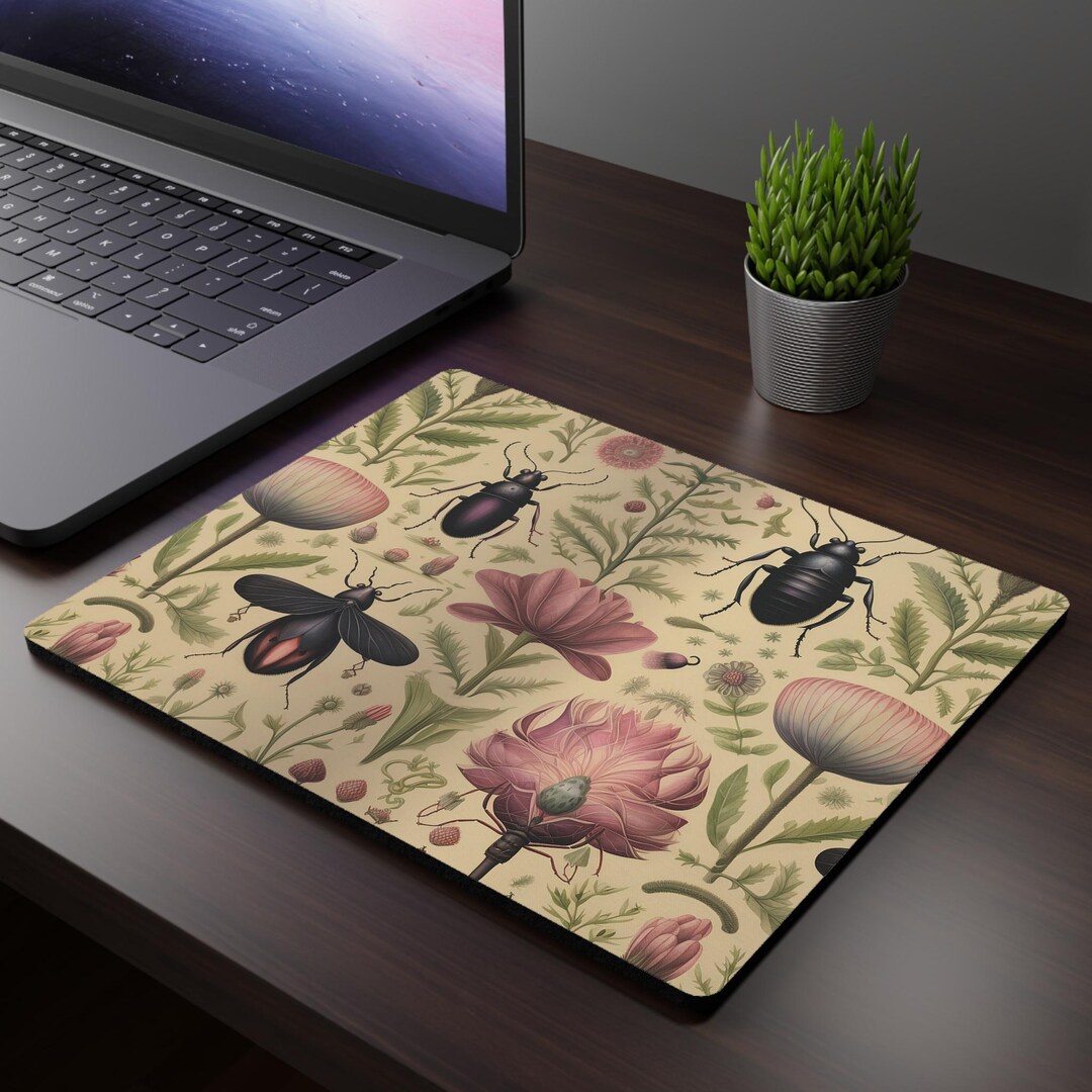 Insect Mouse Pad, Bug Desk Mat, Nature Office Decor, Rectangle Gaming ...
