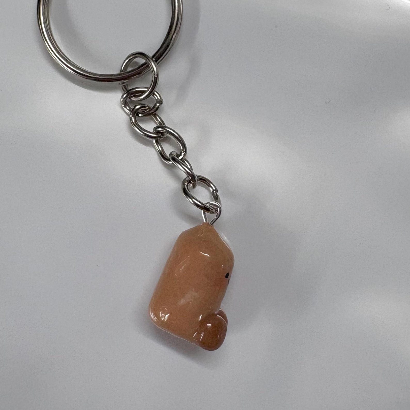Amuseables Cute Beige Peanut Polymer Clay Key Charm - Etsy