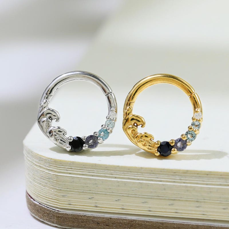 Blue Topaz Ocean Ring - Etsy