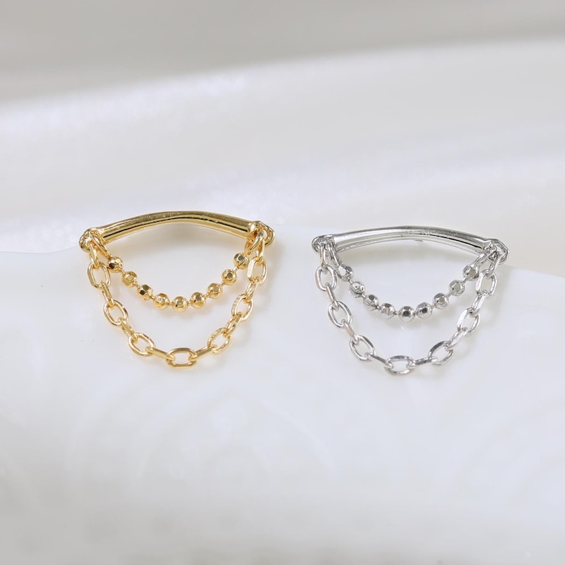 Flat Piercings Chain - Etsy