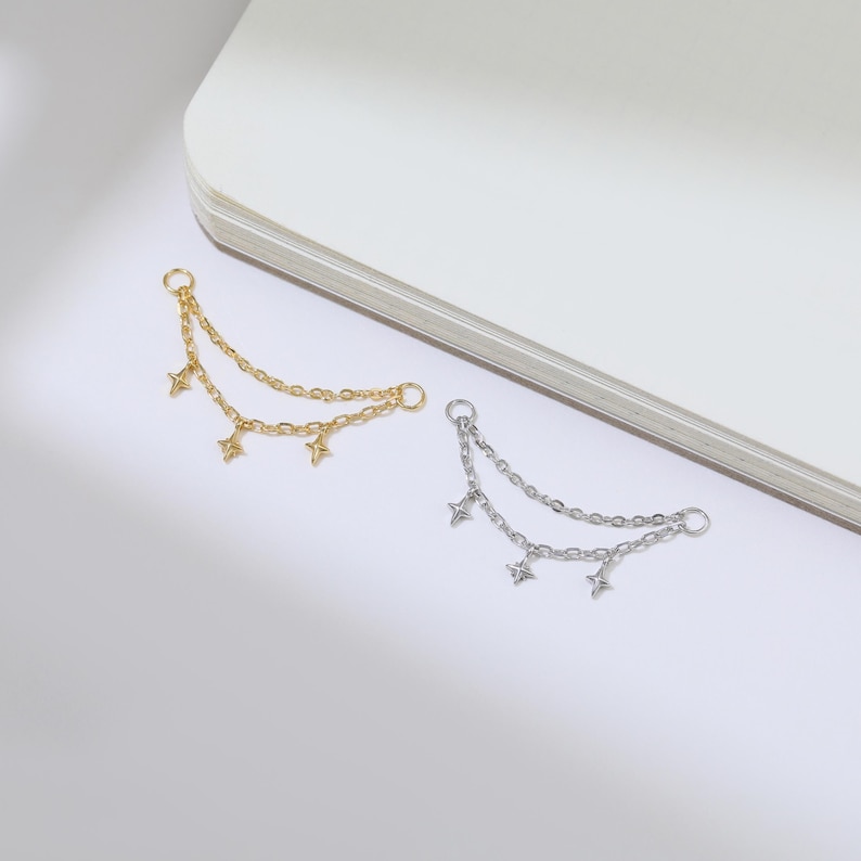 Dangle Star Chain Attachment Double Chain Accessory Nose Industrial ...