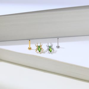 Silver Spider Chrome Diopside Tsavorite Labradorite Earring Dainty ...