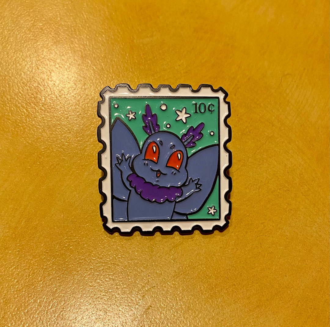 Cryptid Stamps Enamel Pin - Mothman - Etsy