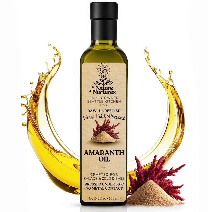 Amaranth Oil for Cooking | Raw First Cold Pressed | Single Press Below ...