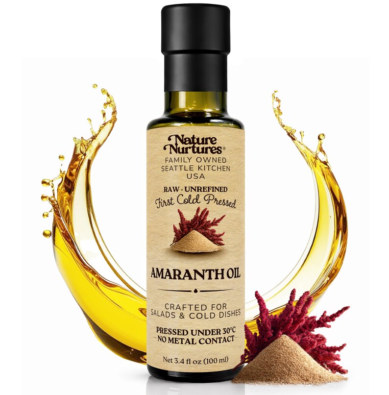 Amaranth Oil for Cooking | Raw First Cold Pressed | Single Press Below ...