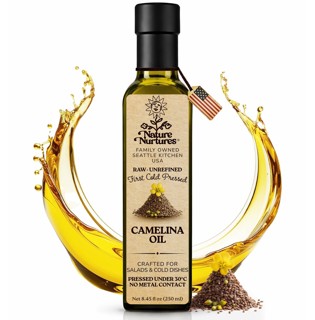 Camelina Oil for Cooking | Raw First Cold Pressed | Single Press Below ...