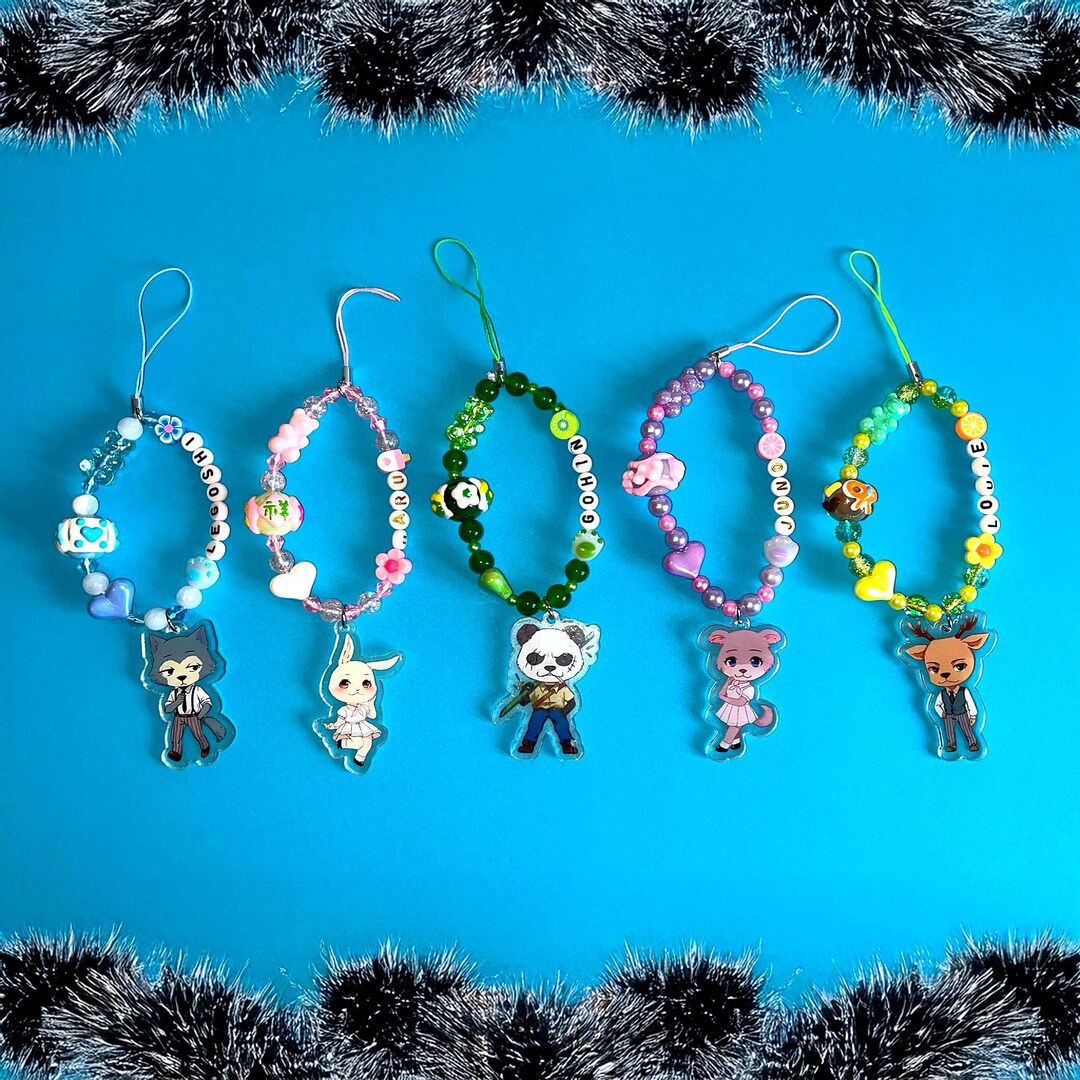 Beastars Beaded Bag Charm - Handmade Netflix Anime Keychain - Cute ...